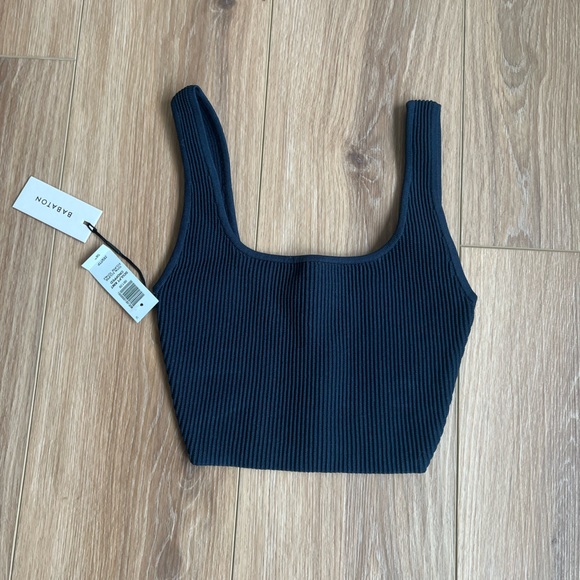 Aritzia | Tops | Aritzia Blue Ribbed Tank | Poshmark